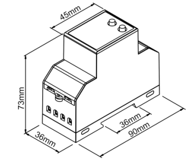 200A Class B Din Rail Modbus Bidirectional 1000V DC Energy Meter for EV ...